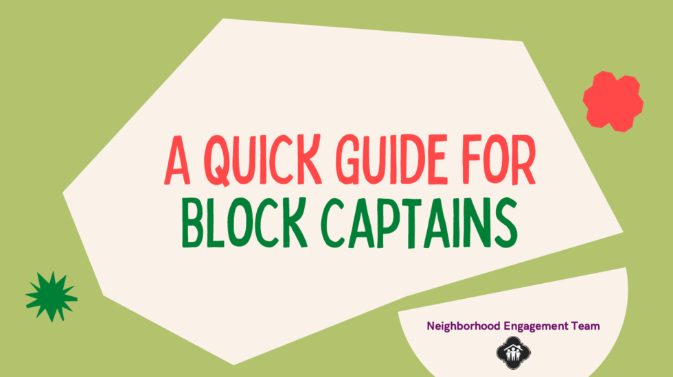 Block Captains, A quick Guide for Block Captains - San Antonio Healing ...